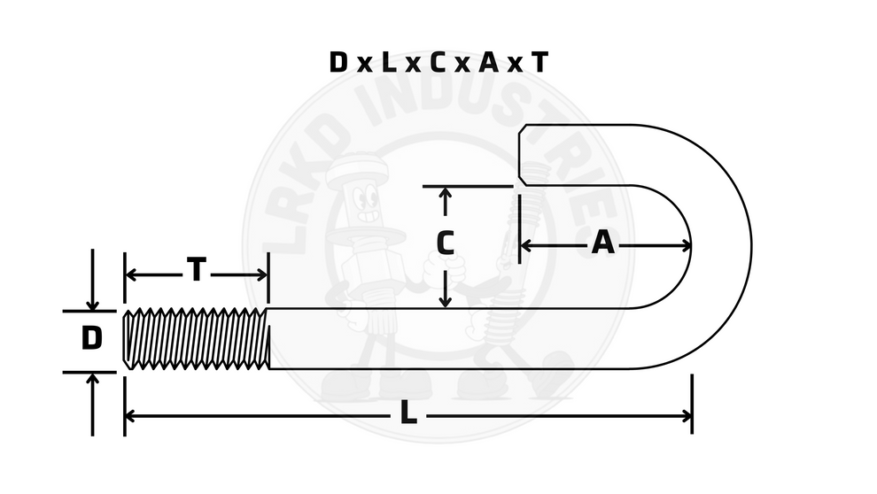 Round Hook Anchor Bolt Custom Threaded Rod – LRKD Industries